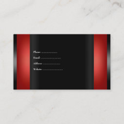 Elegant Red Black Indestructible Business Card | Zazzle