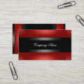 Elegant Red Black Indestructible Business Card | Zazzle
