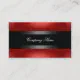 Elegant Red Black Indestructible Business Card | Zazzle