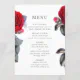 Elegant red blossom rose. Summer Chic Wedding Menu | Zazzle