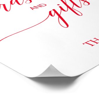 Elegant Red Calligraphy Cards and Gifts Sign | Zazzle