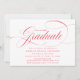 Elegant Red Calligraphy Graduation Party Invitation | Zazzle