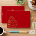 Elegant Red Chinese Gold Snake Envelope | Zazzle