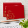 Elegant Red Chinese Gold Snake Envelope | Zazzle