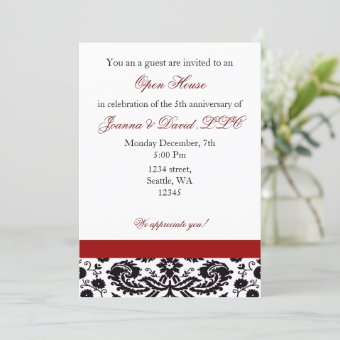Elegant red Corporate party Invitation | Zazzle