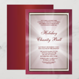 Elegant Red Corporate Party Invitation | Zazzle
