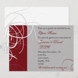 elegant red Corporate party Invitation | Zazzle