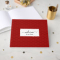 Elegant Red Custom WELCOME TO OUR HOME Guest Book | Zazzle