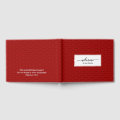 Elegant Red Custom WELCOME TO OUR HOME Guest Book | Zazzle