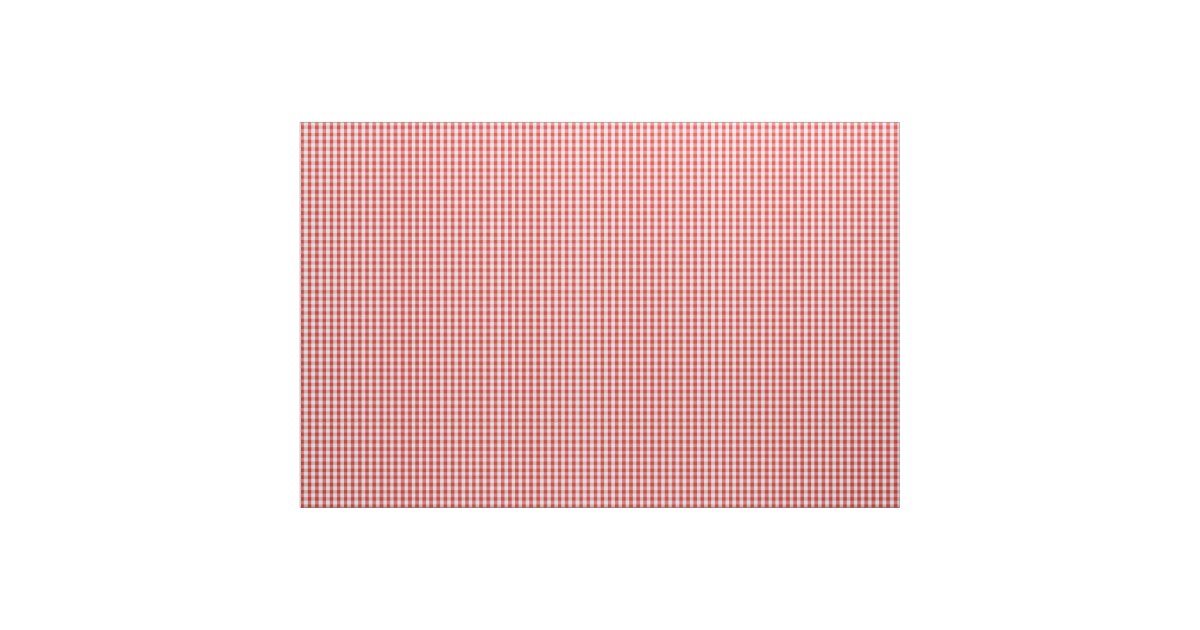 Elegant Red Gingham Pattern Fabric | Zazzle