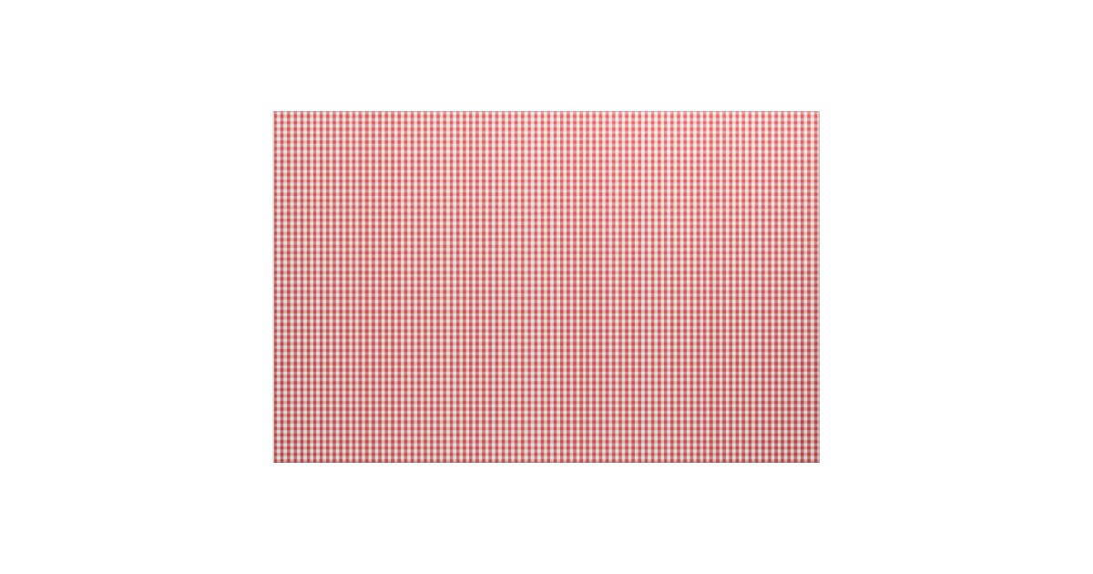 Elegant Red Gingham Pattern Fabric | Zazzle
