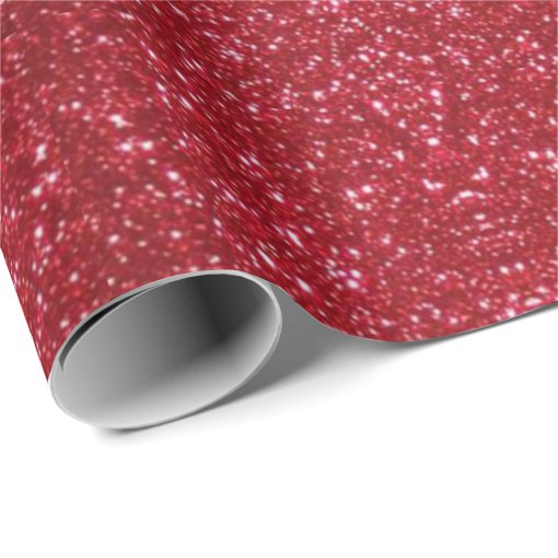 Elegant Red Glamour Glitter Wrapping Paper | Zazzle