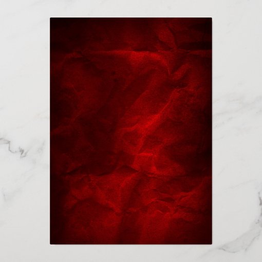 Elegant Red Gold Frame Wedding Foil Invitation | Zazzle