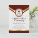 Elegant Red Gold Graduation Ceremony Invitation | Zazzle