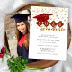 Elegant Red Gold Graduation Photo Party Invitation | Zazzle