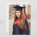 Elegant Red Gold Graduation Photo Party Invitation | Zazzle