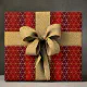 Elegant Red Gold Luxury Geometric Pattern Wrapping Paper | Zazzle
