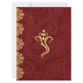 Elegant Red & Gold Vinayaka Wedding Design Invitation | Zazzle