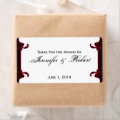 Elegant Red Gothic Frame Water Bottle Label | Zazzle