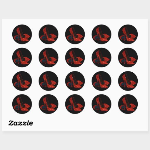 Elegant Red High Heel Shoe Stickers | Zazzle