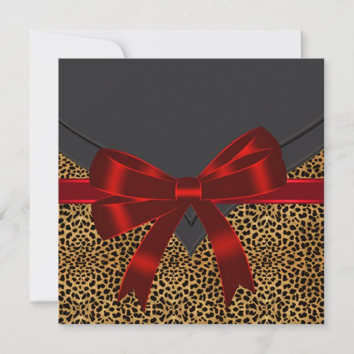 Elegant Red Leopard Party Invitation | Zazzle.com