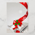 Elegant Red Loop Silver Bells Christmas Invitation Foil Invitation | Zazzle