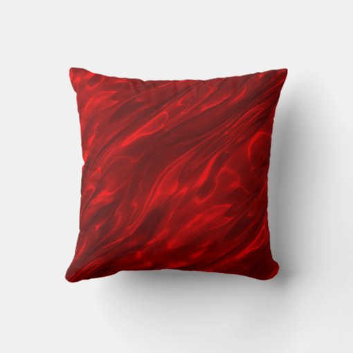 Elegant Red Modern Abstract Design Throw Pillow | Zazzle