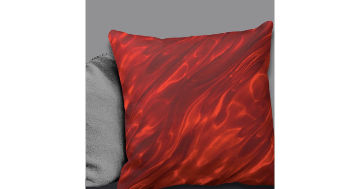 Elegant Red Modern Abstract Design Throw Pillow | Zazzle