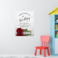 Elegant Red Rose & Calligraphy Wedding Welcome Poster | Zazzle