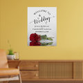 Elegant Red Rose & Calligraphy Wedding Welcome Poster | Zazzle