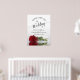 Elegant Red Rose & Calligraphy Wedding Welcome Poster | Zazzle