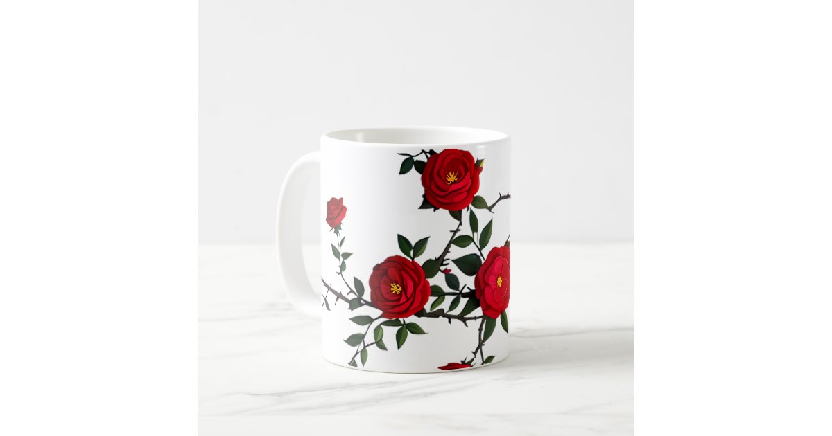 Elegant Red Rose Coffee Mug | Zazzle
