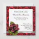 Elegant Red Rose Funeral Announcement | Zazzle