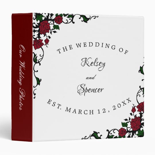 Elegant Red Rose Photo Binder | Zazzle.com