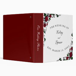 Elegant Red Rose Photo Binder | Zazzle