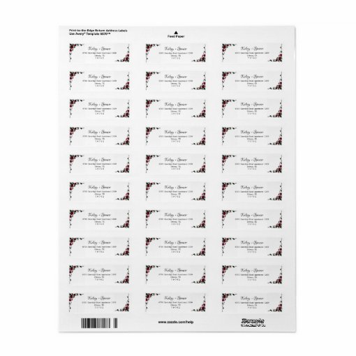 Elegant Red Rose Return Address Labels | Zazzle