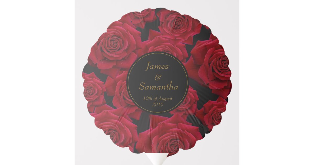 Elegant Red Rose - Wedding Balloon | Zazzle