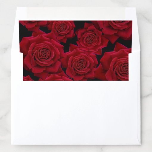 Elegant Red Rose - Wedding Envelope Liner | Zazzle
