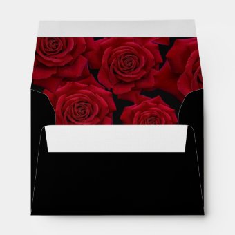 Elegant Red Rose - Wedding Invitation Envelope | Zazzle
