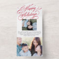 Elegant Red Script Happy Holiday Photo Card | Zazzle