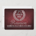 Elegant Red|Silver Class Reunion Invitation | Zazzle