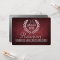 Elegant Red|Silver Class Reunion Invitation | Zazzle