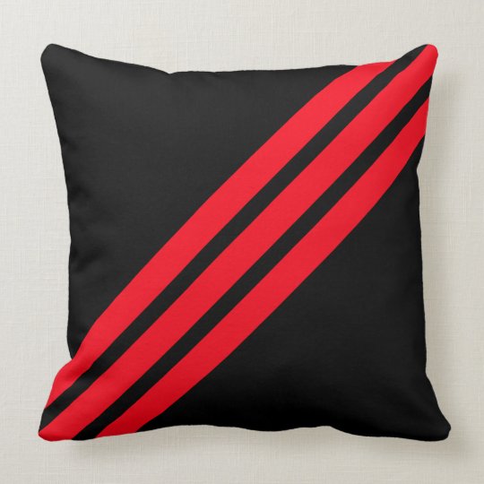 Elegant Red Stripes Throw Pillow | Zazzle.com
