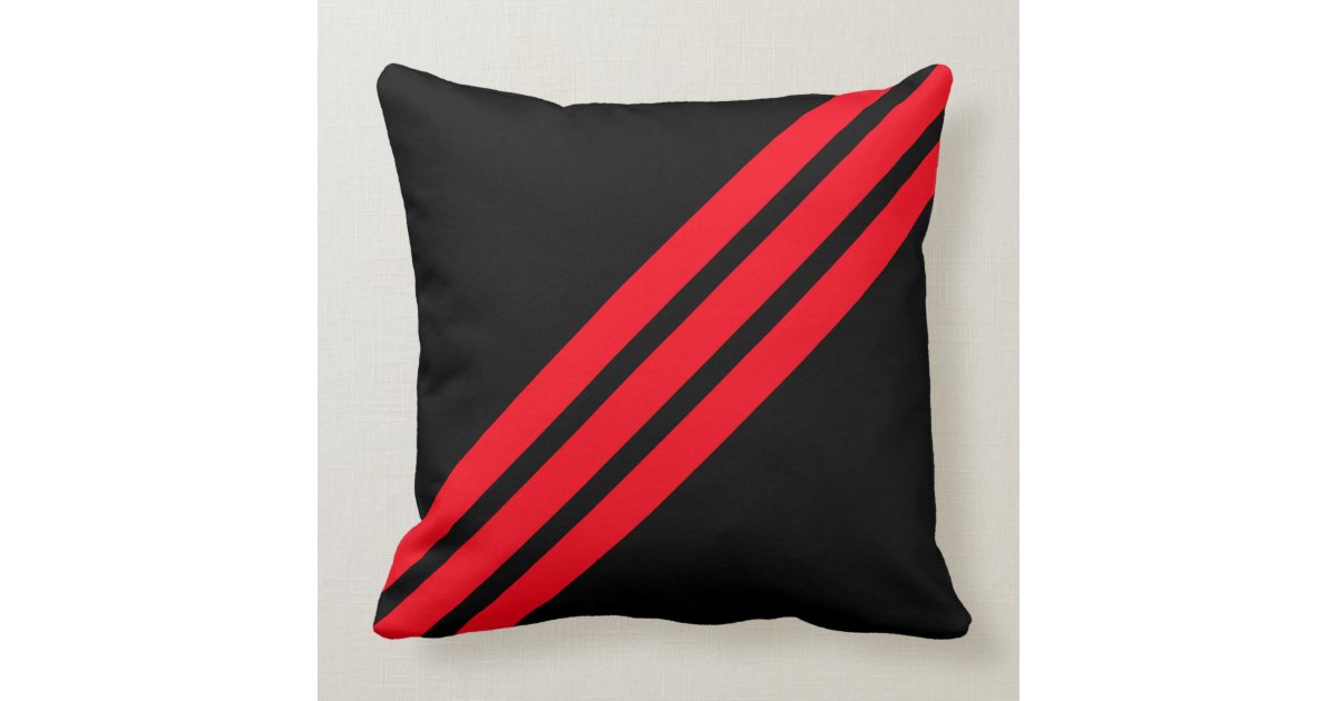 Elegant Red Stripes Throw Pillow | Zazzle.com