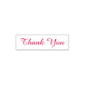 Elegant Red Thank You Script Pocket Stamp | Zazzle