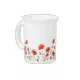 Elegant Red Watercolor Poppy Flowers Pitcher | Zazzle