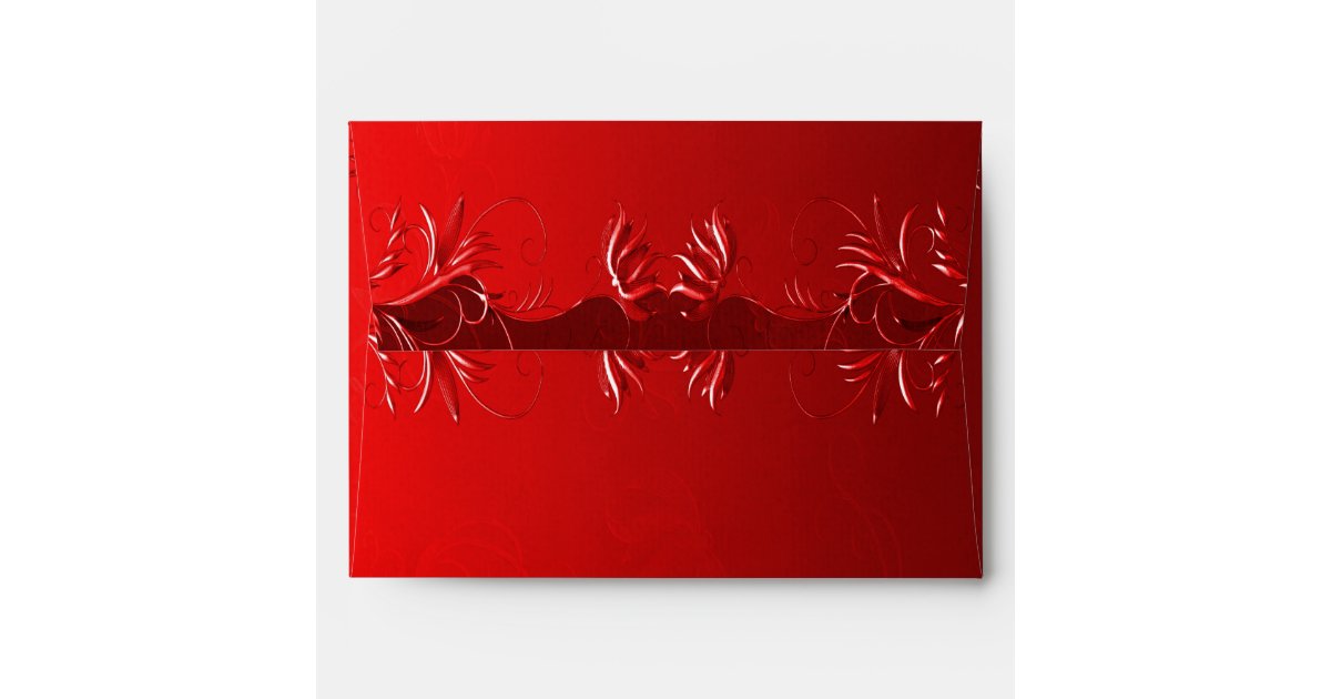 Elegant Red Wedding Envelope | Zazzle