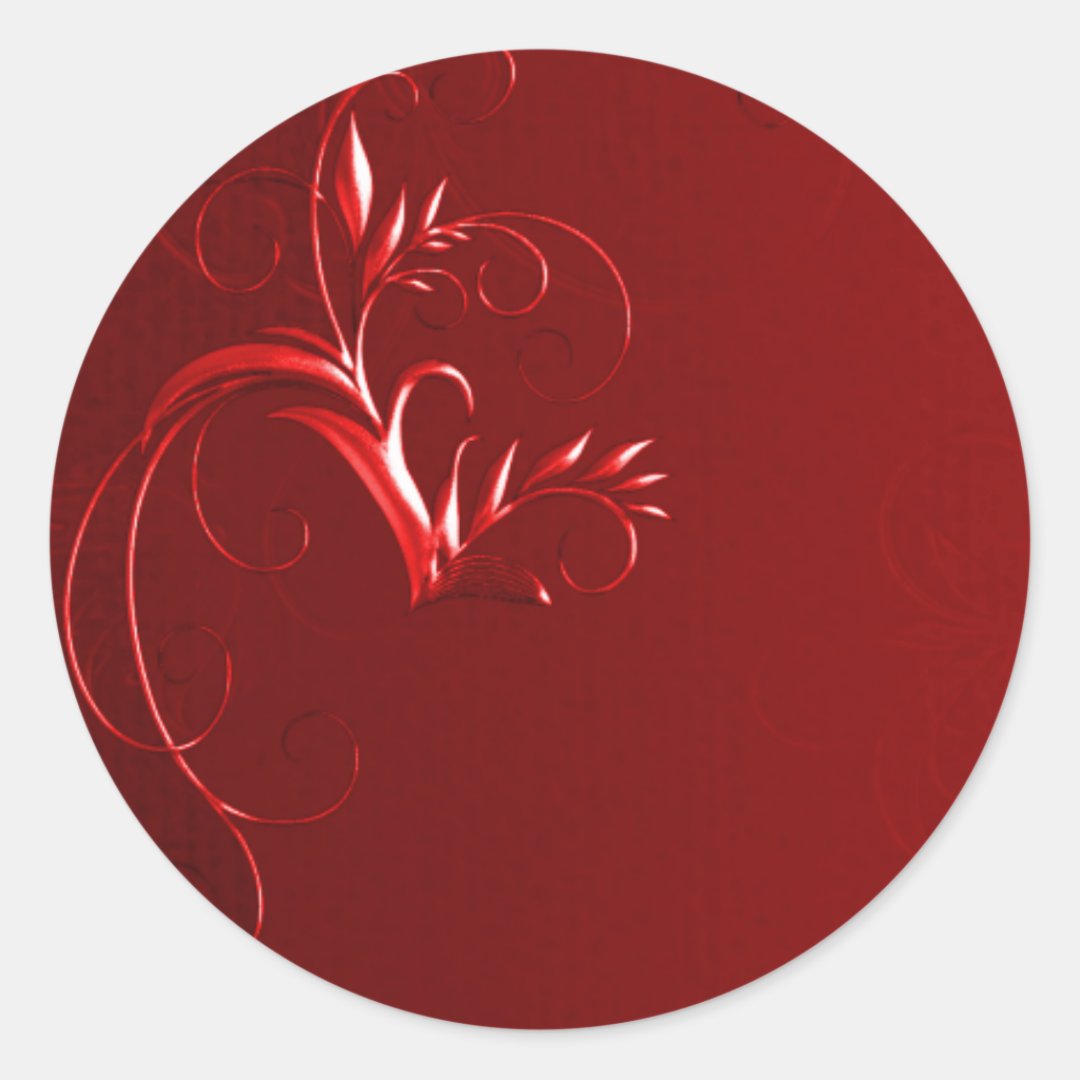 Elegant Red Wedding Envelope Seals | Zazzle