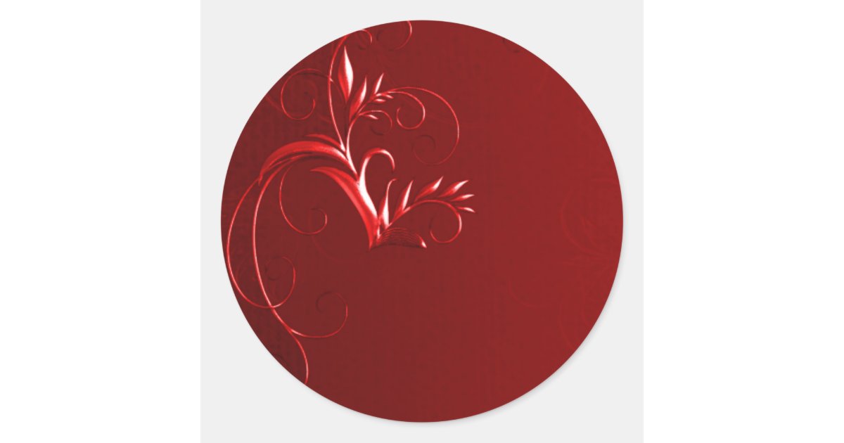 Elegant Red Wedding Envelope Seals | Zazzle