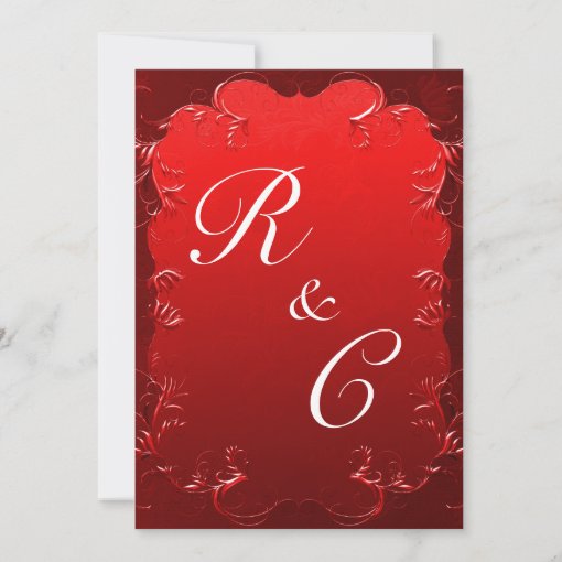 Elegant Red Wedding Invitation | Zazzle
